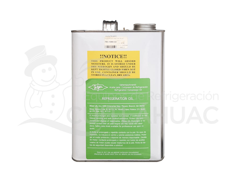 793-3170-34 ACEITE BITZER TIPO BSE 170 DE 5 GAL?NES – Equipos de ...